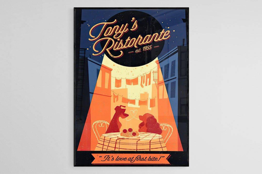 Lady and Tramp Poster, Lady and Tramp Animated Poster, Kid's Room ...