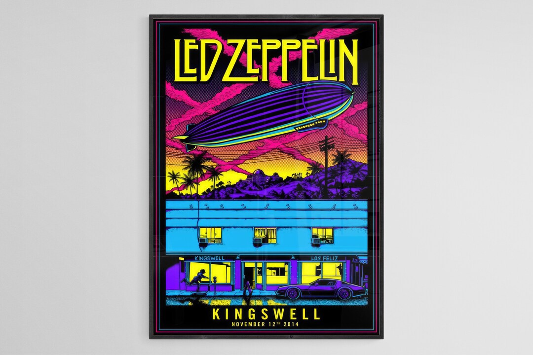 Led Zeppelin Poster, Led Zeppelin Fan Art, Led Zeppelin Wall Art, Rock ...