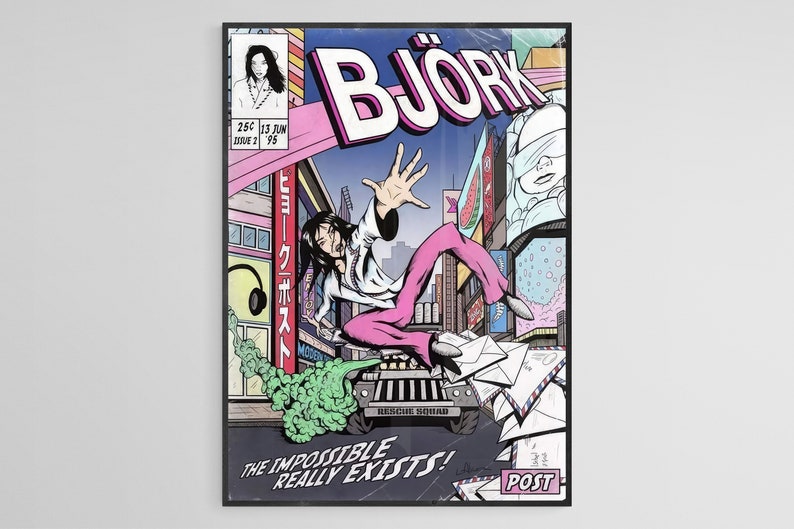 Björk Poster, Björk Fan Art, Music Poster, Music Wall Art, Home ...