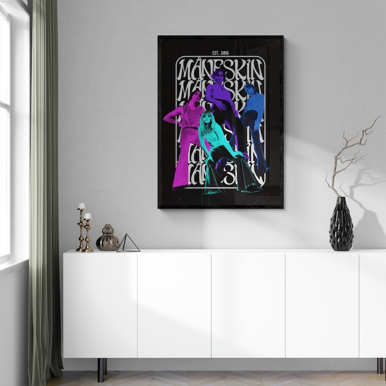 Måneskin Poster, Måneskin Wall Decoration, Måneskin Fan Art, Music ...