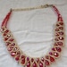 Red Crystal and Chain Link Necklace, Red Choker Necklace, Wedding ...
