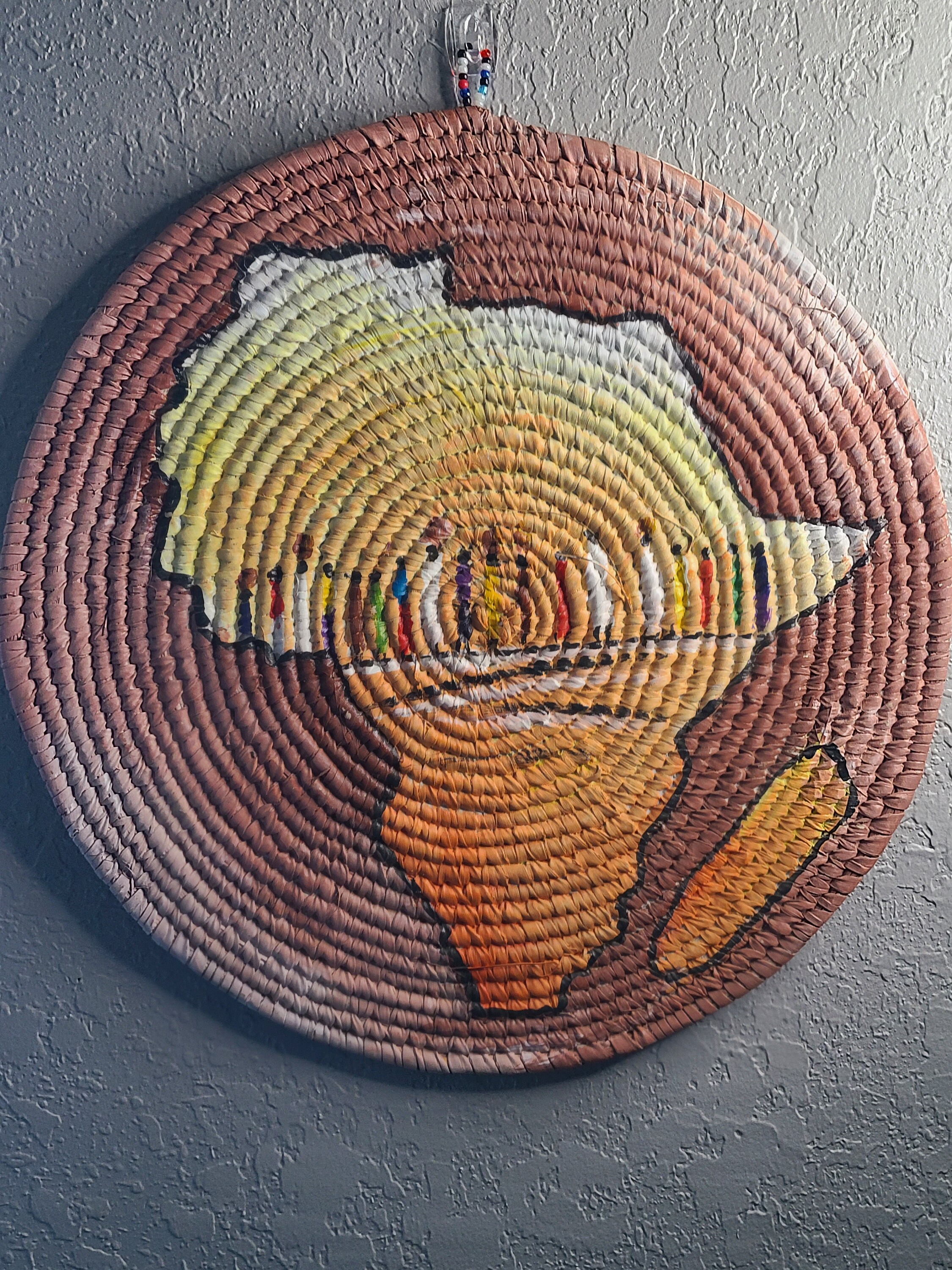Hand-woven and Hand Painted African Wall Art, Boho Abstract Wall Art ...
