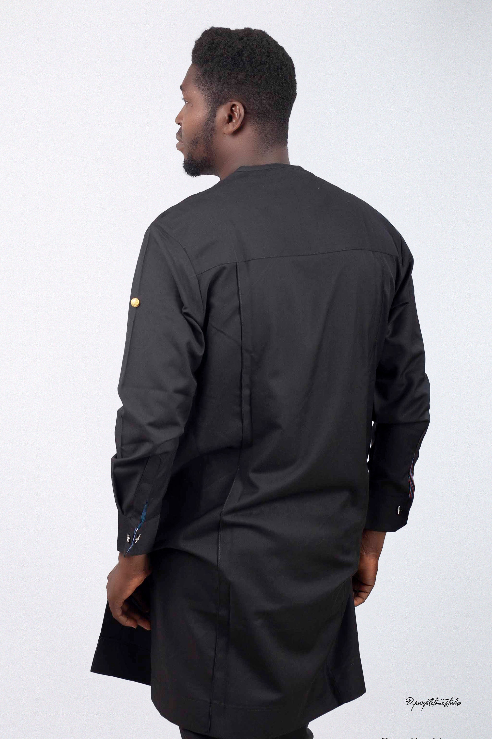 African Men Senator Suit Black Top Stitch Casual Outfit for Men Senator ...