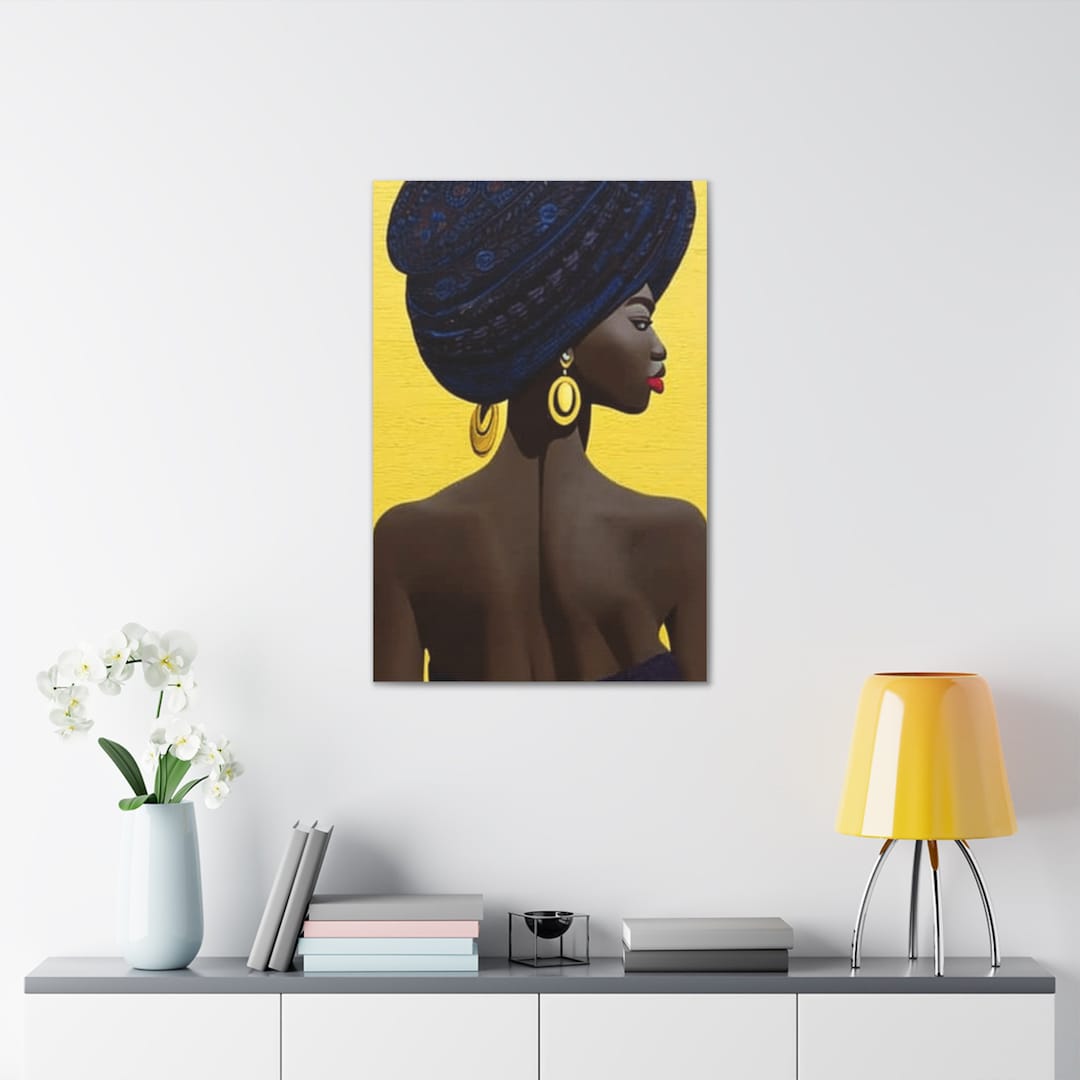 African American Women Digital Art, Black Beauty Back View Art Fashion ...
