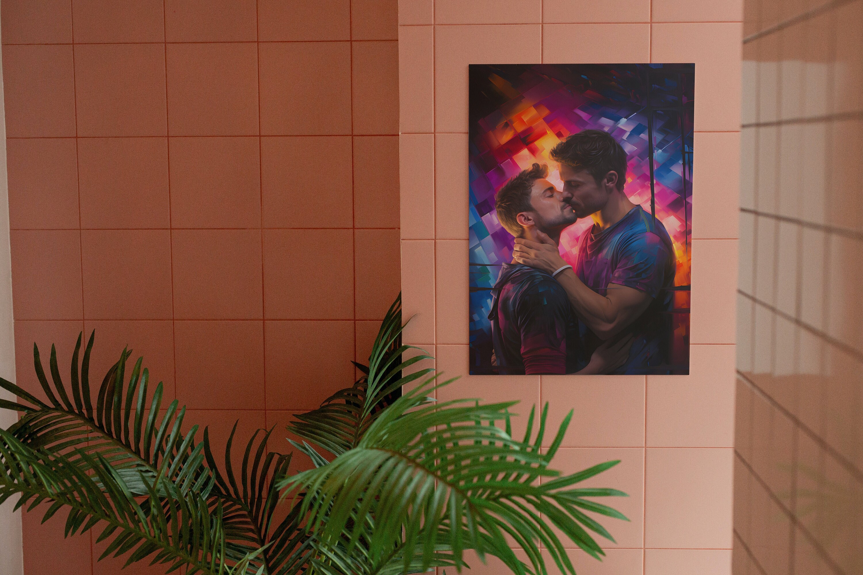 Gay Art Digital Print Painting of Two Gay Men LGBT Queer - Etsy