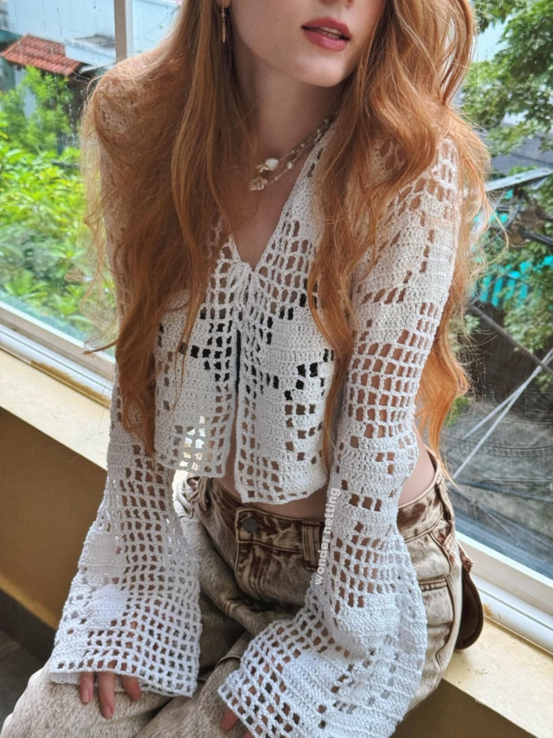 Crochet Filet Cardigan and Skirt PDF Pattern + Video Tutorial - Etsy