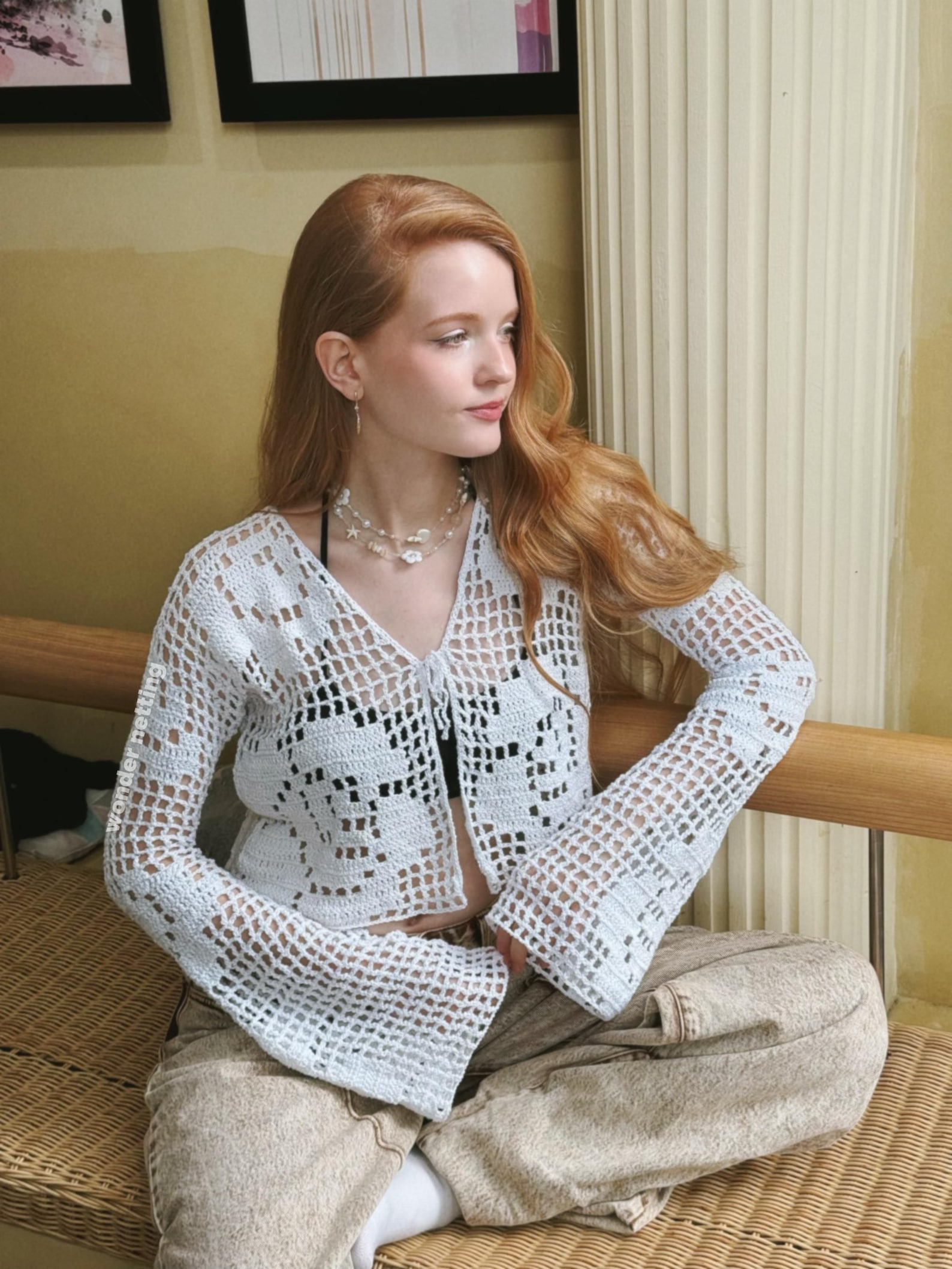 Crochet Filet Cardigan and Skirt PDF Pattern + Video Tutorial - Etsy