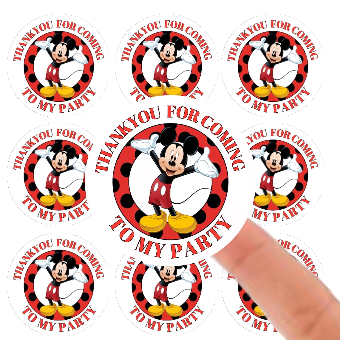 Personalised Birthday Stickers Label - Mickey Mouse Sport Birthday ...