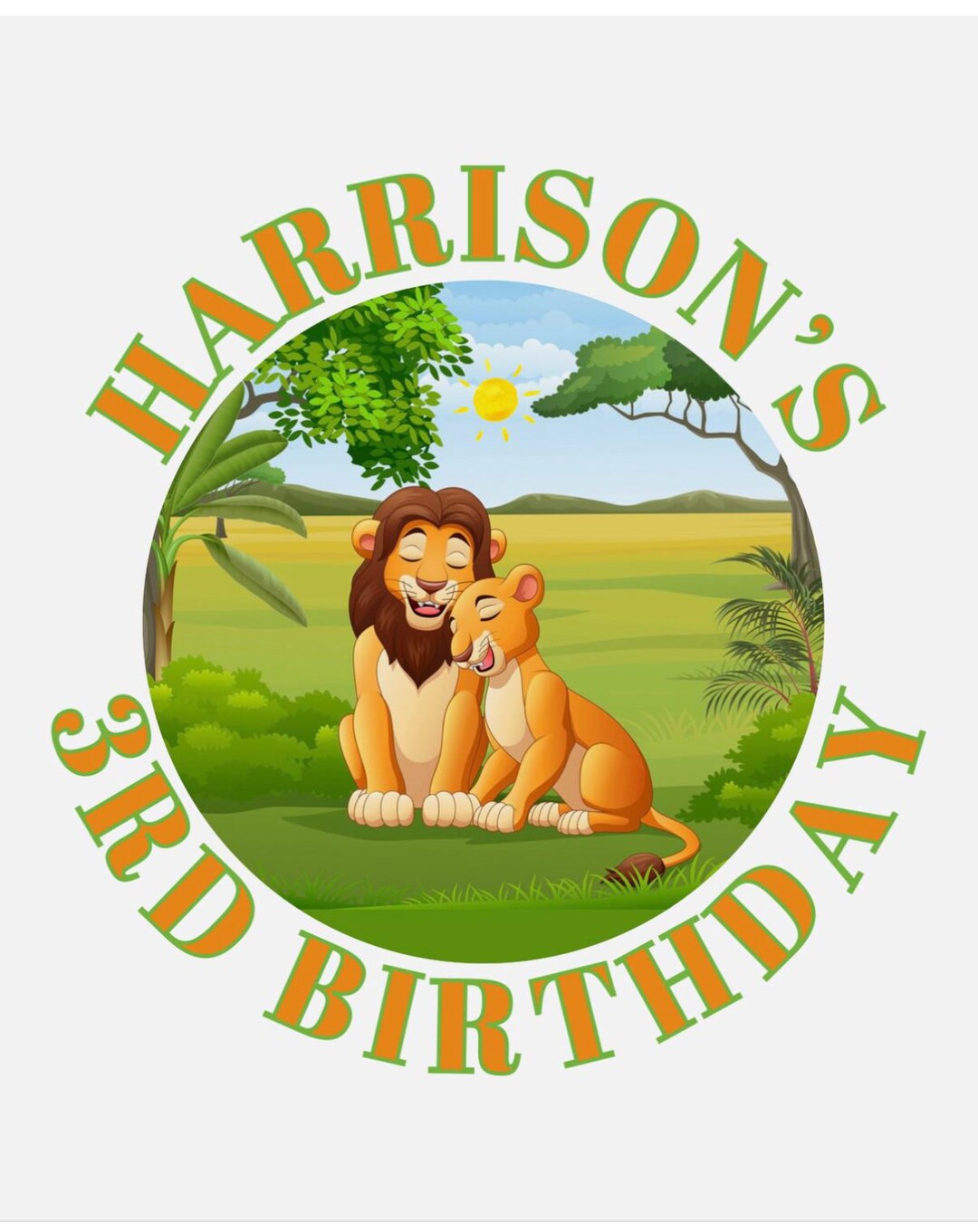 Personalised Lions Lion Safari Label - Birthday Party Bag Thank You ...