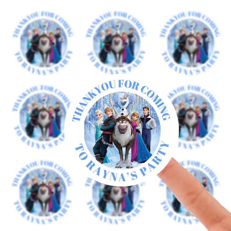 Personalised Birthday Stickers Label - Frozen Princess Birthday Party ...