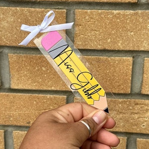 Personalised Teacher Acrylic Bookmark |teacher Leaving Gift | School ...