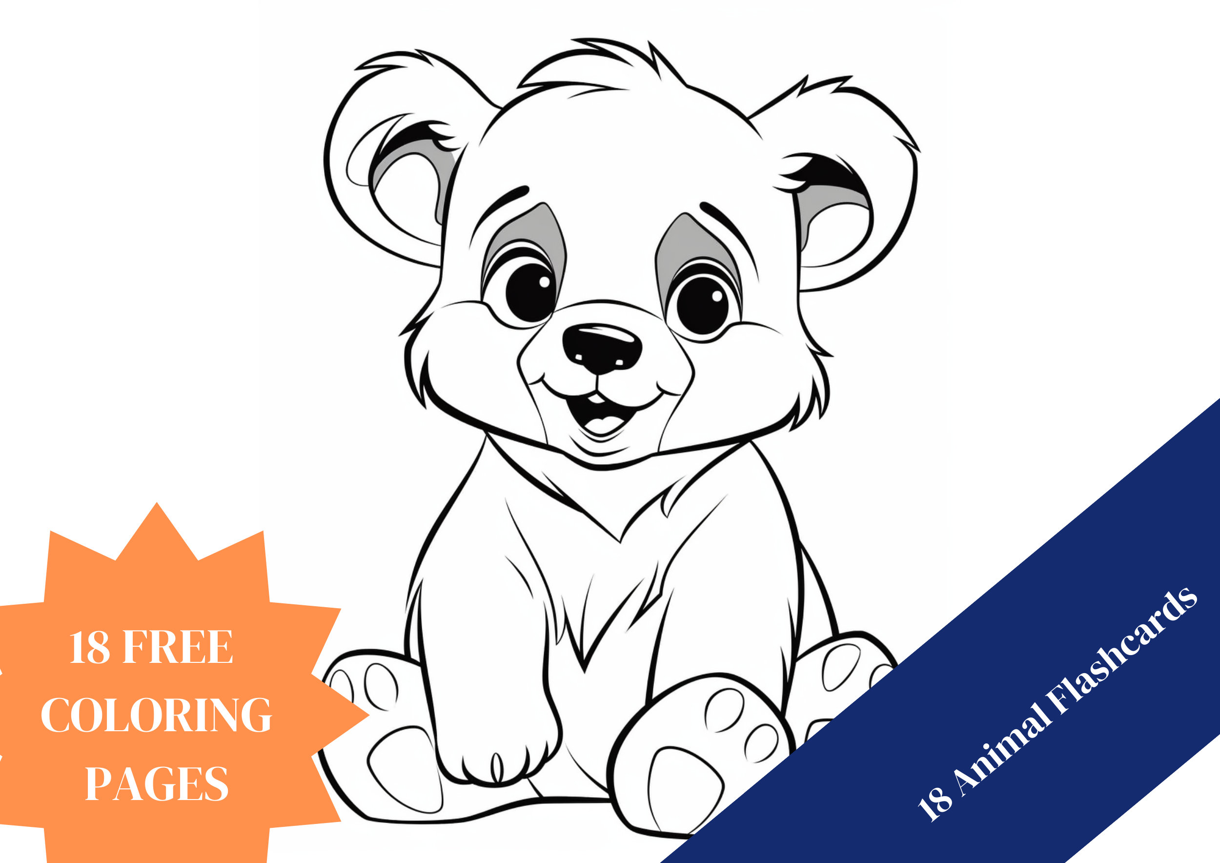 18 Fun Animal Flashcards Set With Free Coloring Pages for Kids ...