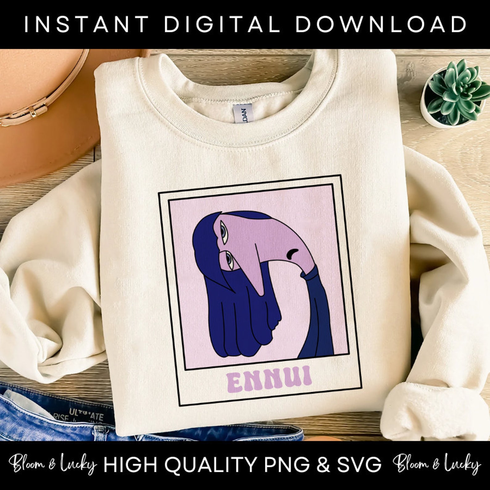 Inside Out 2 Character Clipart PNG SVG Emotions Ennui Digital Download ...