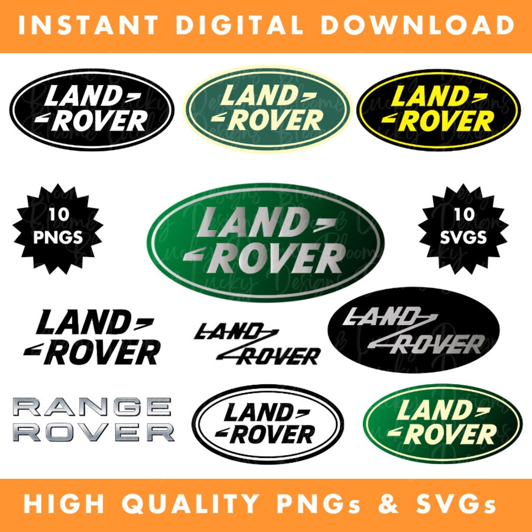 Land Rover Logo Bundle 20 SVG, PNG Files Vector Logo Designs Outline ...
