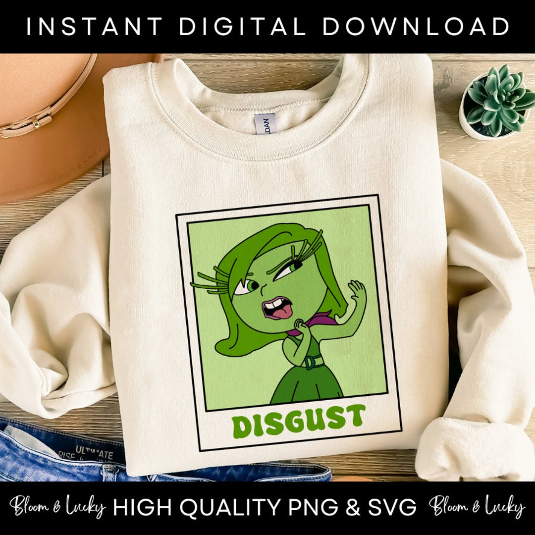 Inside Out 2 Character Clipart PNG SVG Emotions Disgust Digital ...
