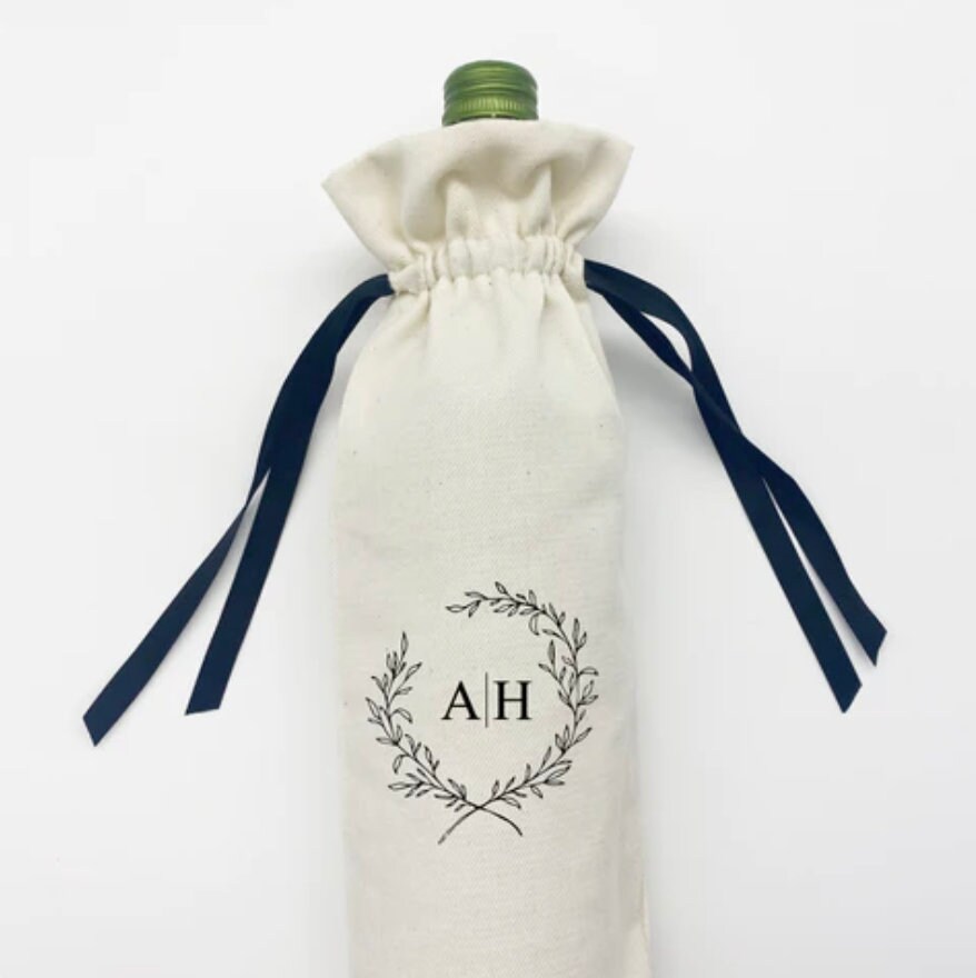 Personalized WINE BAG SET of 25 - Custom Drawstring Bottle Bag ...