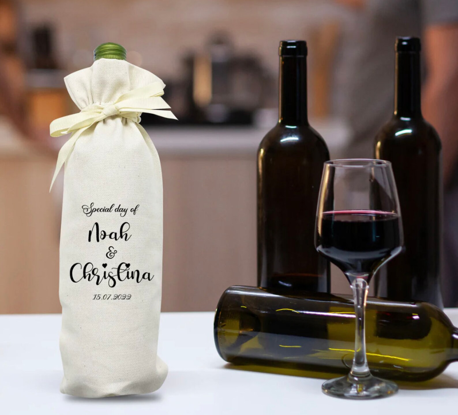 Personalized WINE BAG SET of 25 - Custom Drawstring Bottle Bag ...