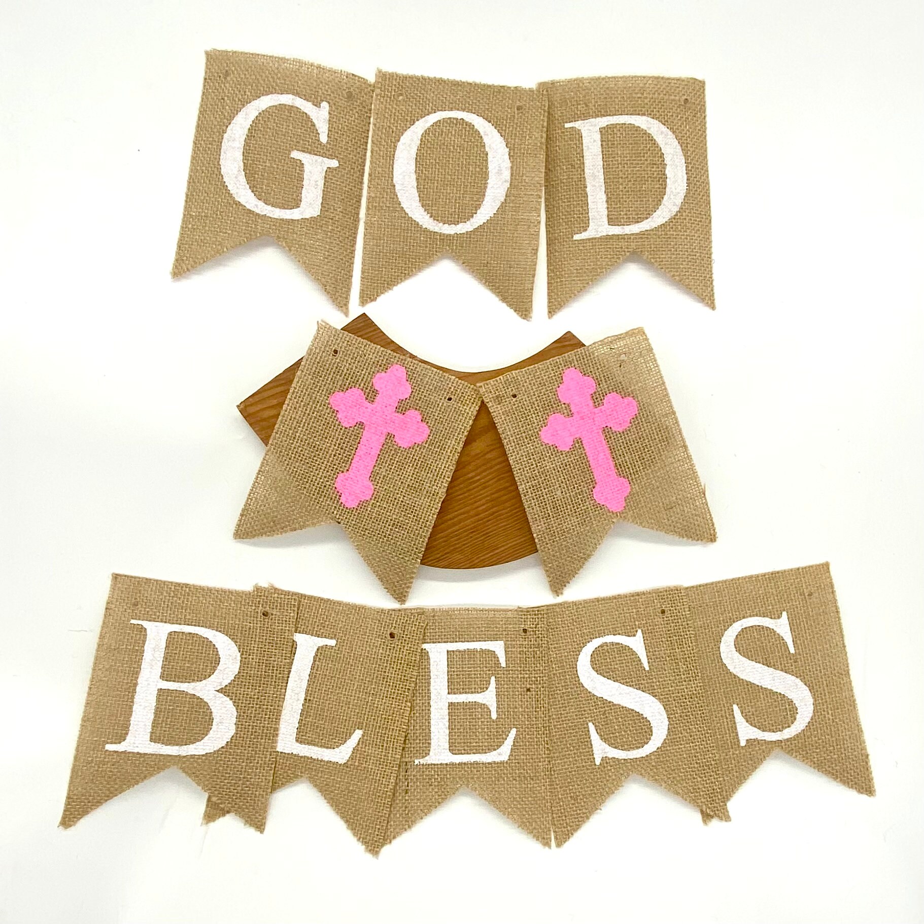 BAPTISM BANNER GIRL Baptism Banner Personalized God Bless Bunting ...
