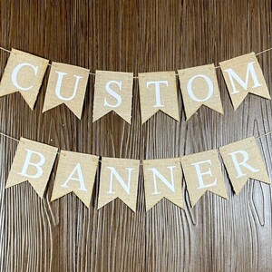 CUSTOM BURLAP Banner, Personalized Banner, Design Your Own, Pre ...
