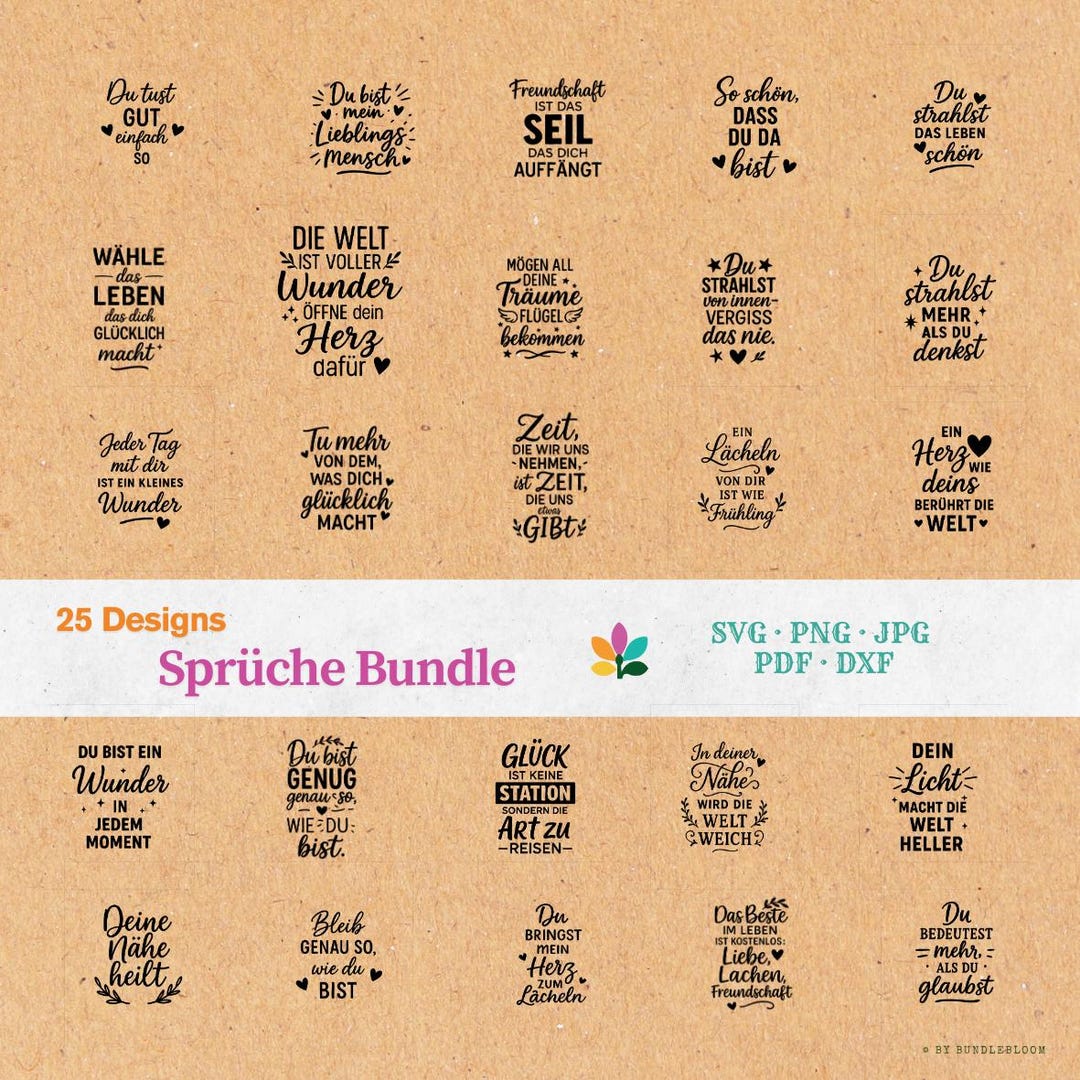 25 German Sayings for Bags, Plotter File Bag Sayings SVG, Bag Sayings ...