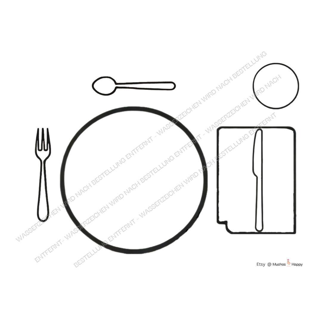 DIGITAL Pdf Montessori Table Set Mat in White for Children in DIN A4 ...