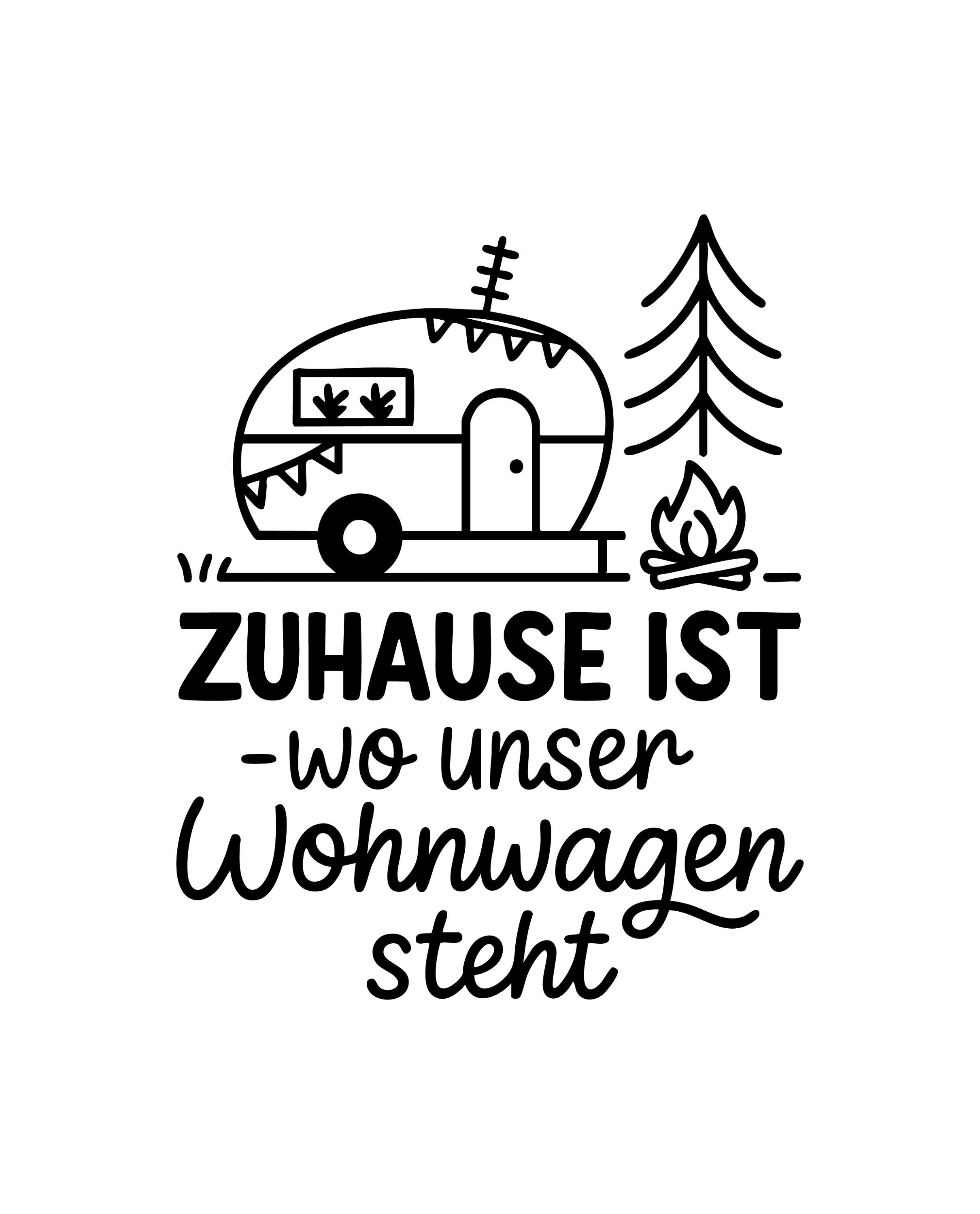 Camping Sayings SVG Bundle – 38 German Plotter Files With Caravan ...