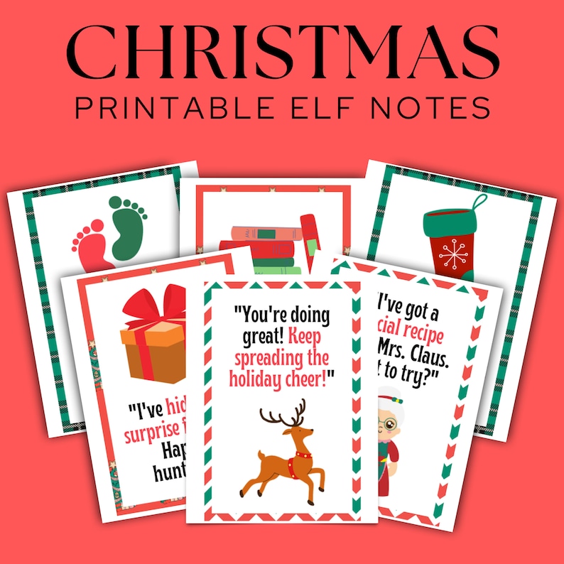 Elf Notes Printable Elf Note Card Note From Elf Arrival Letter Elf Card ...