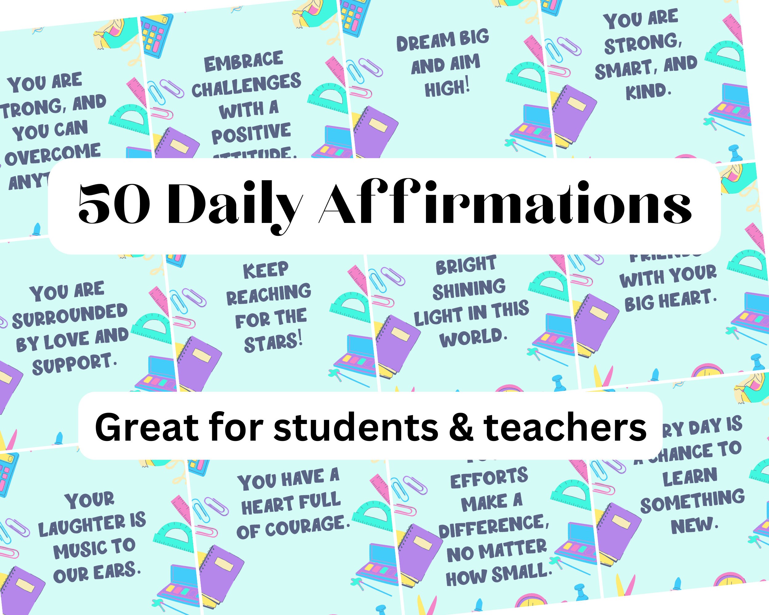 Teacher Affirmation Cards Lunch Box Notes for Kids Printable - Etsy