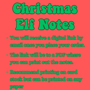 Elf Notes Printable Elf Note Card Note From Elf Arrival Letter Elf Card ...