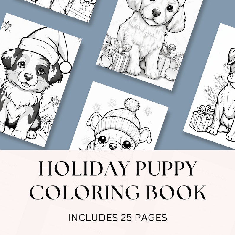 Christmas Coloring Book Holiday Coloring Pages for Kids - Etsy