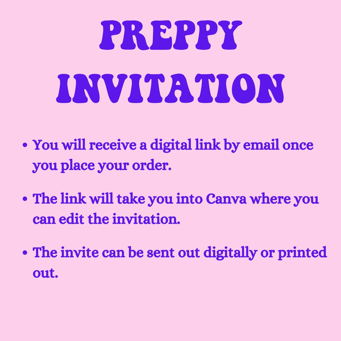 Preppy Sleepover Birthday Invitation Girls Pink Slumber Party Invite ...