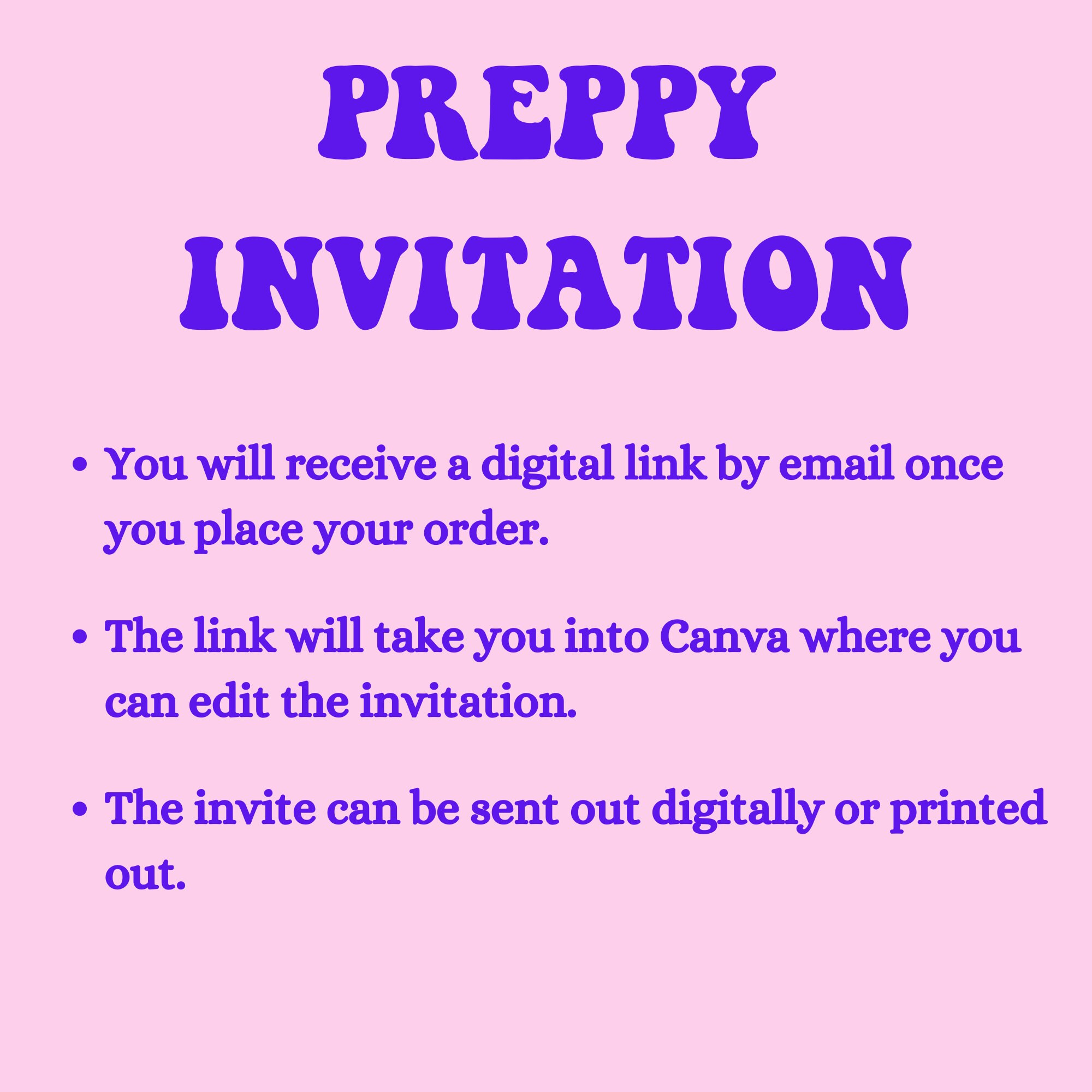 Preppy Sleepover Birthday Invitation Girls Pink Slumber Party Invite ...