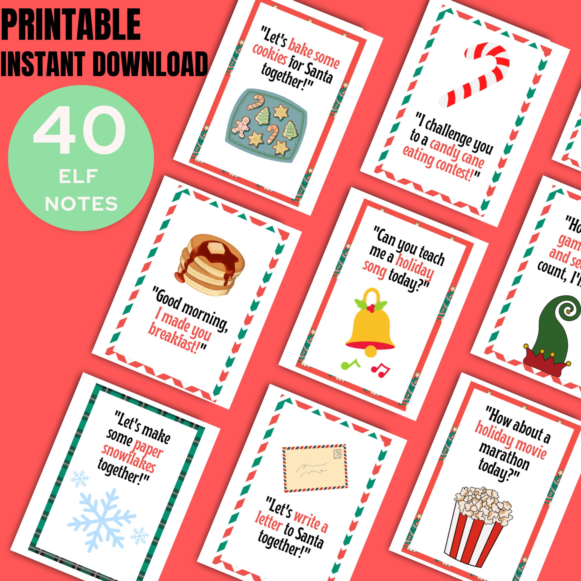 Elf Notes Printable Elf Note Card Note From Elf Arrival Letter Elf Card ...