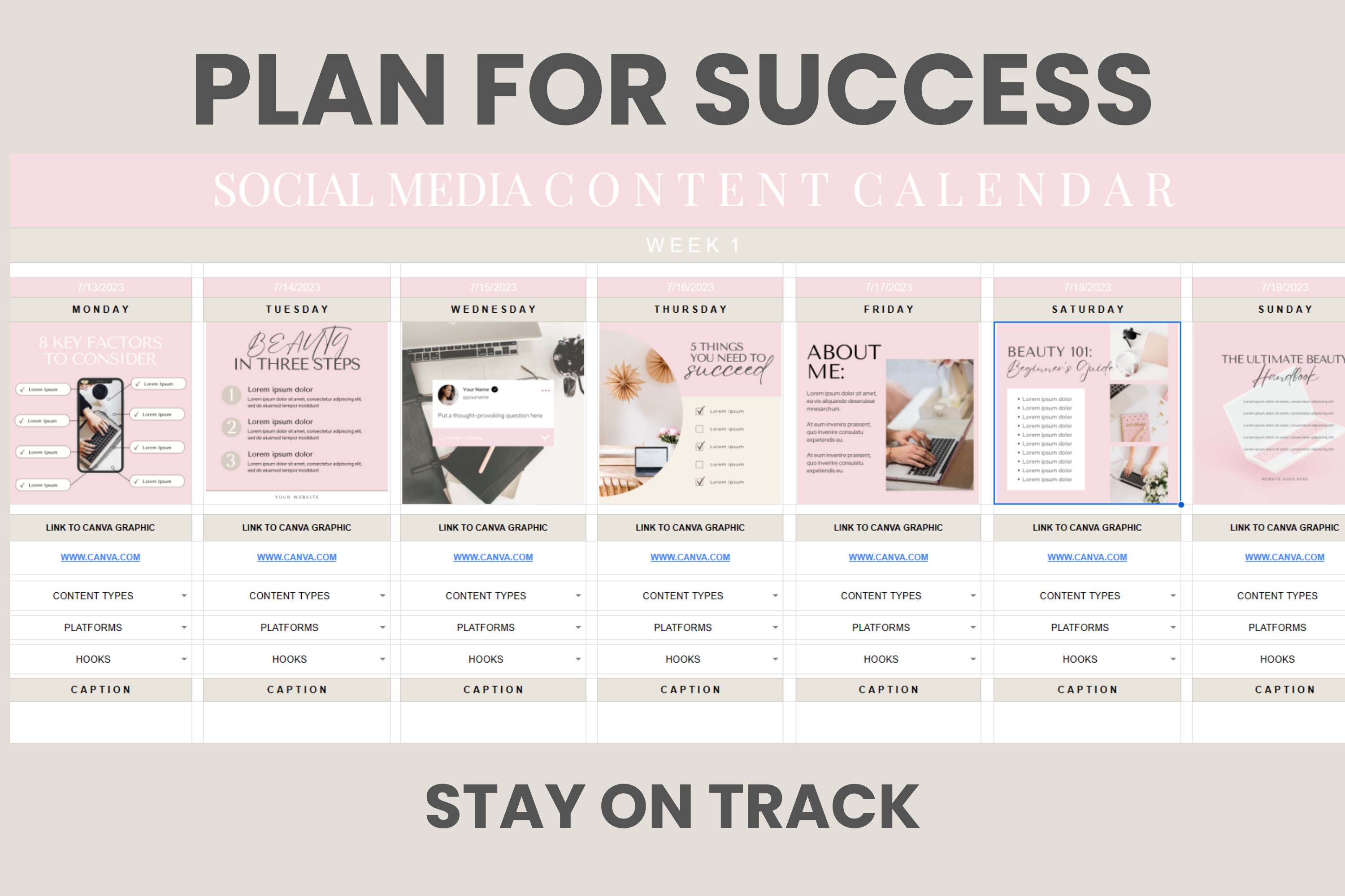 Social Media Planning Editable Templates Social Media Planner Manager ...