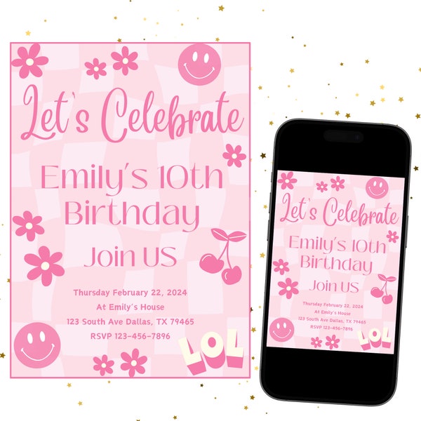 Preppy Invitation - Etsy