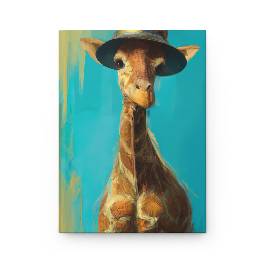 Giraffe With a Hat Giraffe Journal Giraffe Notebook Giraffe Book ...