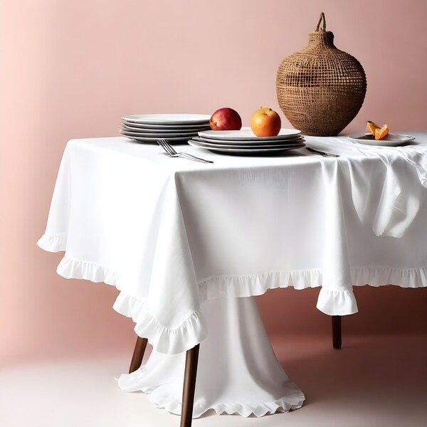 Ruffled Tablecloth - Etsy
