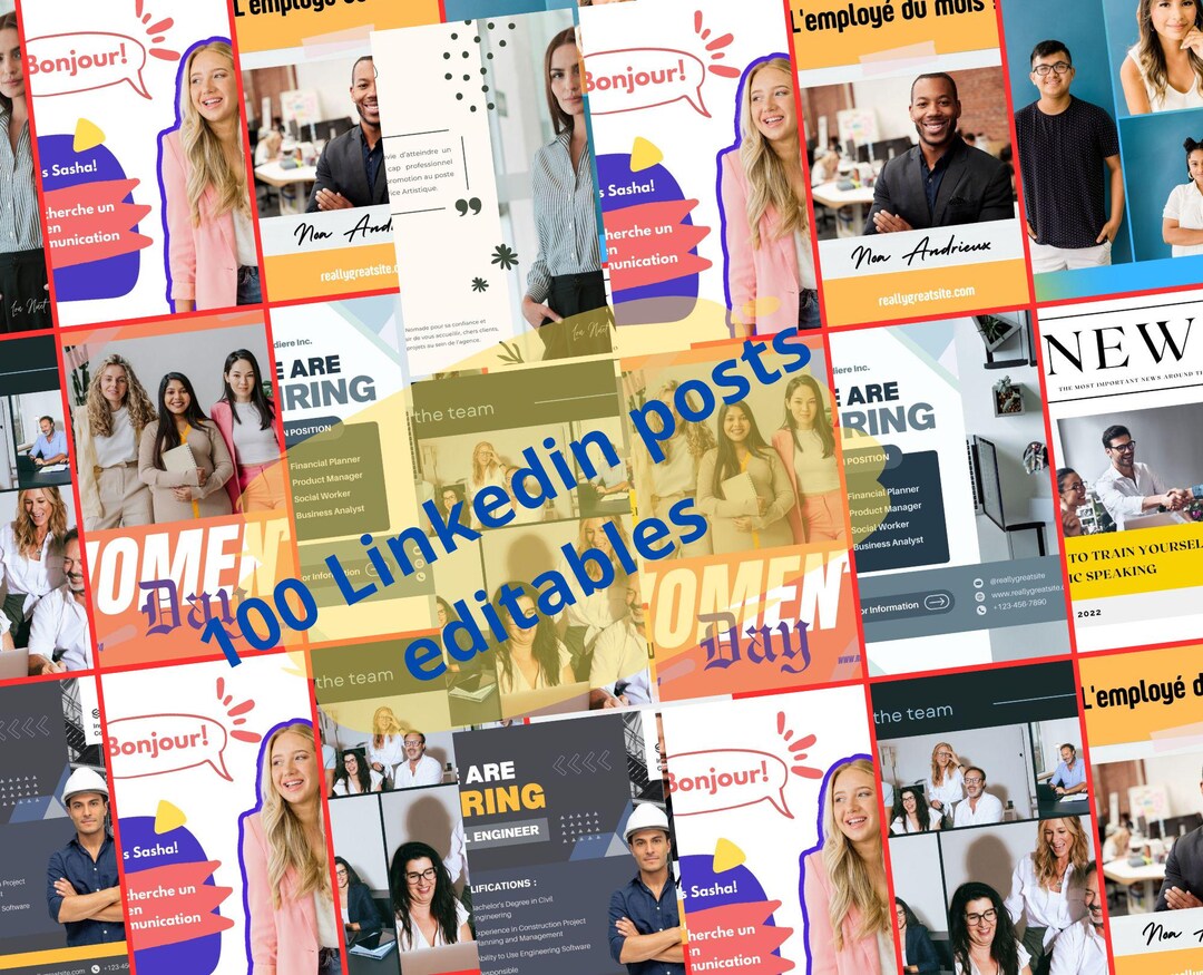 Linkedin Post Templates 1200 X 1200 Px - Etsy