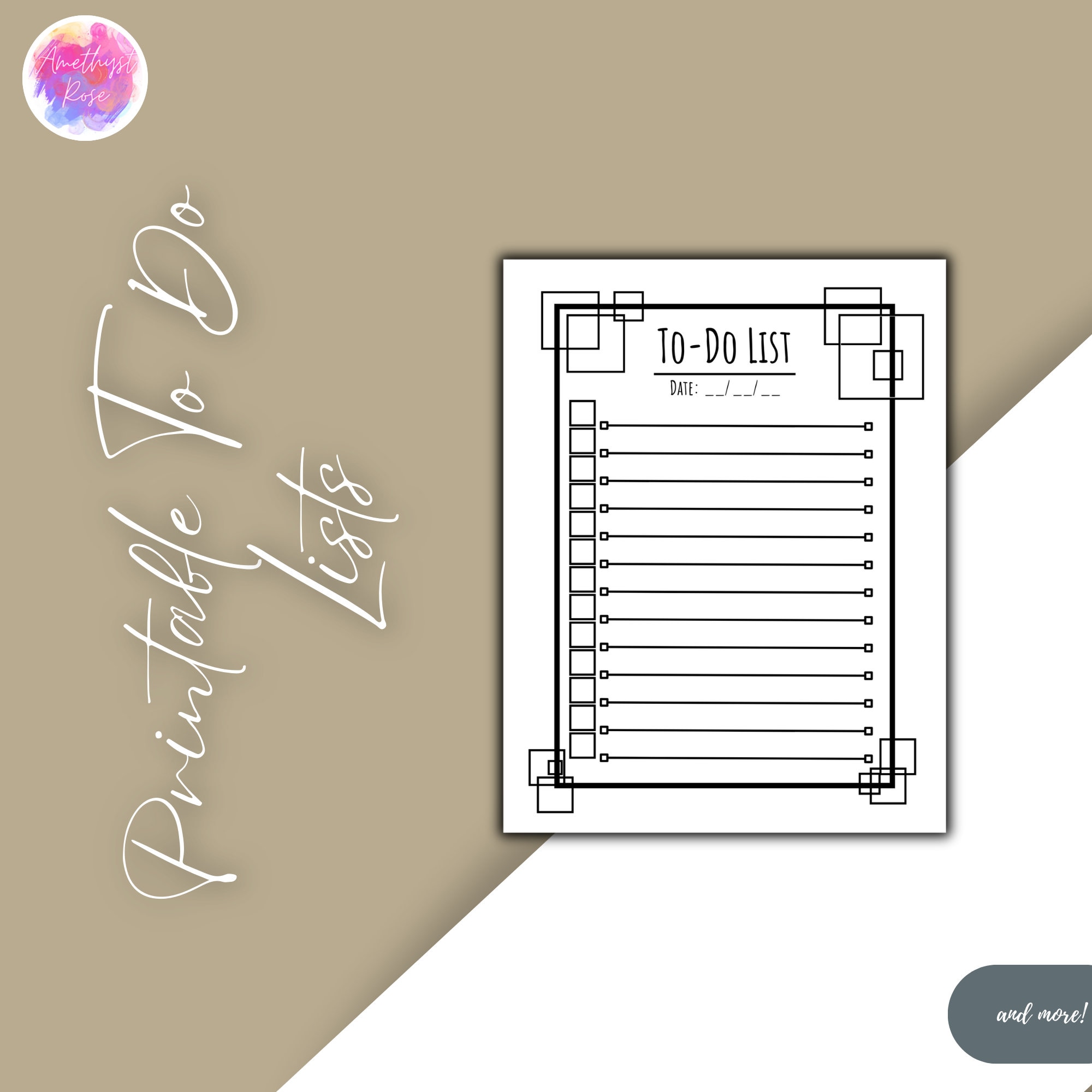 Printable to Do List | Planner Checklist | A4 Size | PDF - Etsy