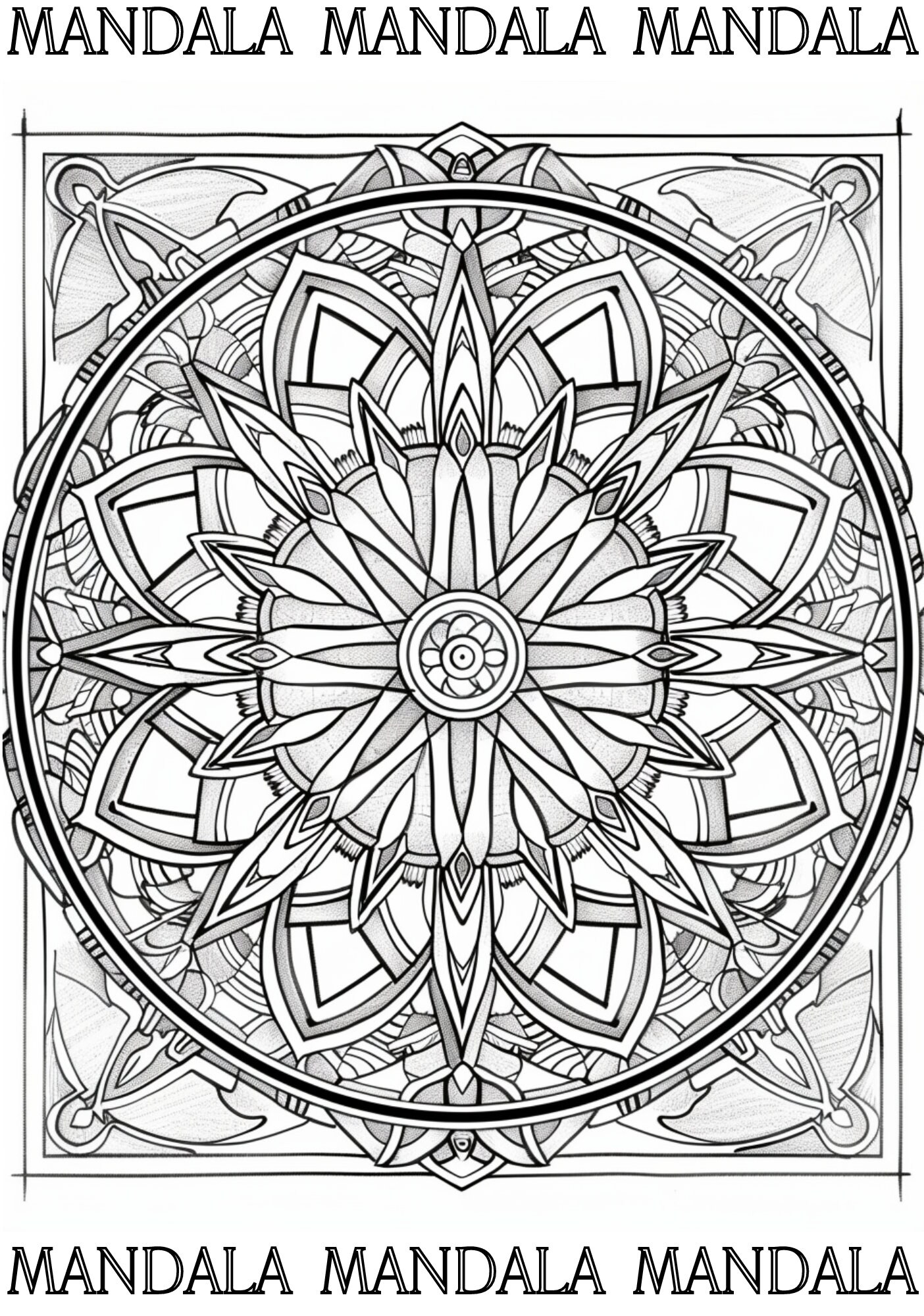 36 Mandala Coloring Pages, Printable Coloring Book for Kids and Adults ...