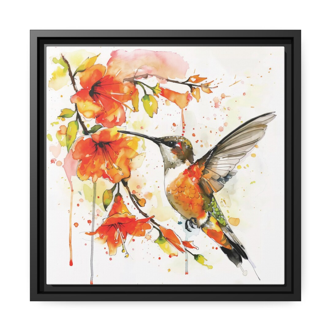 Hummingbird and Trumpet Vine Flowers, Hummingbird and Trumpet Vine ...