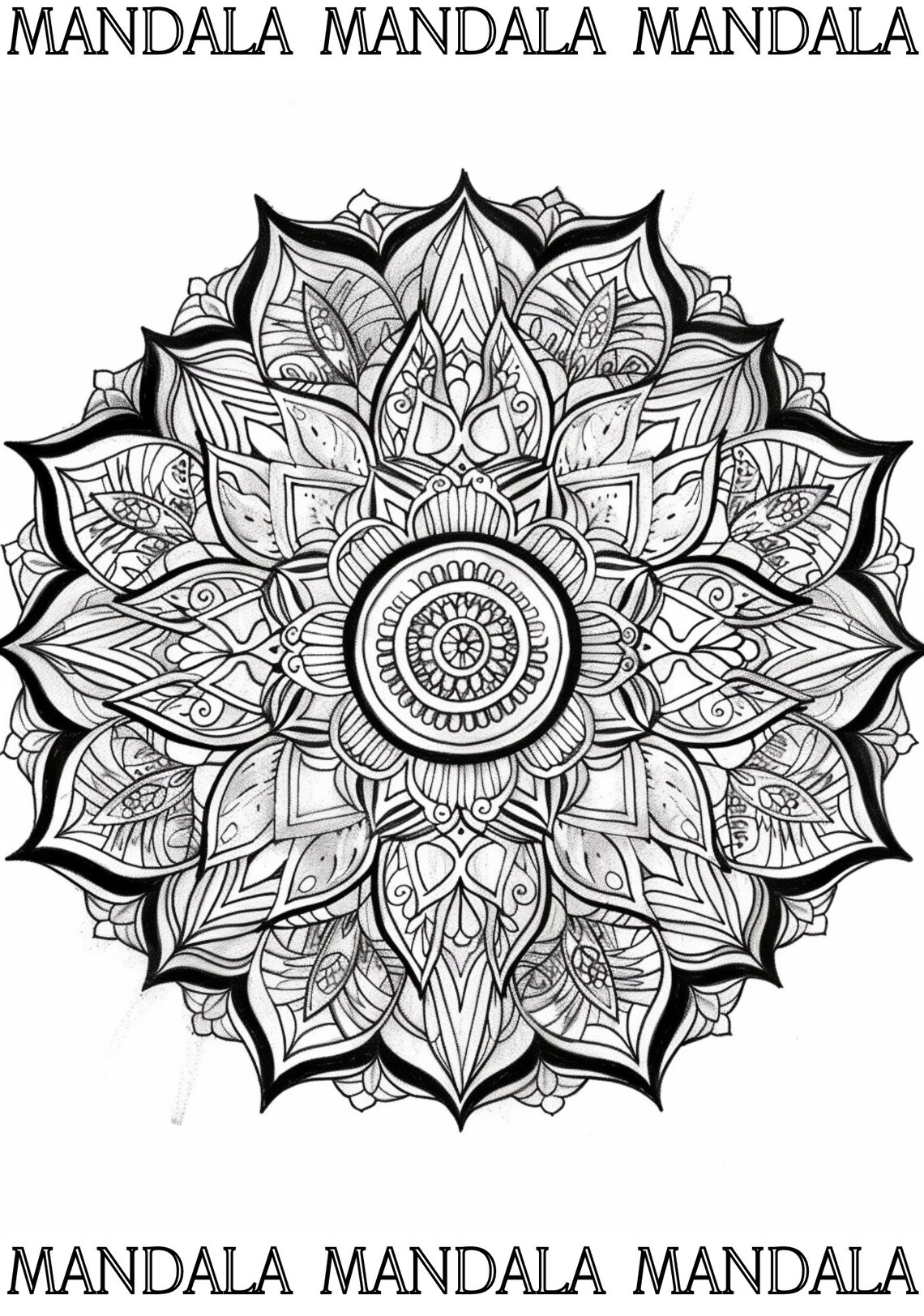36 Mandala Coloring Pages, Printable Coloring Book for Kids and Adults ...