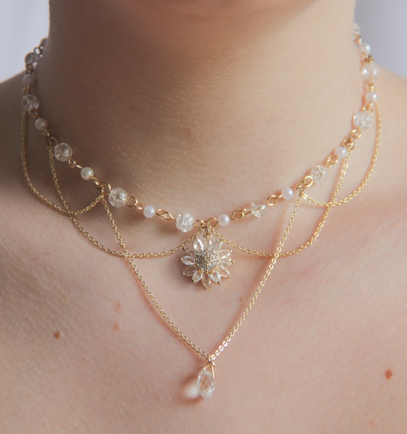 Handmade Ethereal Delicate Dainty Elegant Fairycore Gold Cracked ...