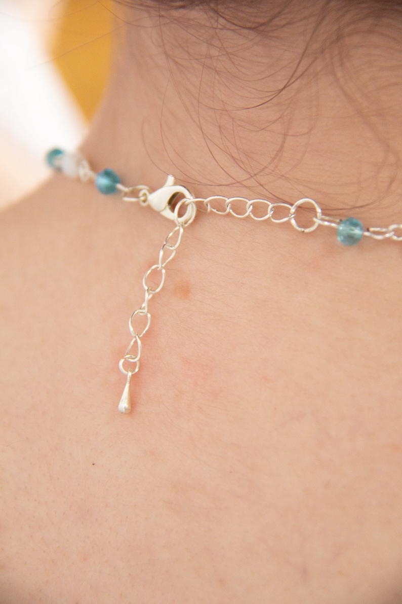 Handmade Dainty Delicate Ethereal Elegant Silver Blue White Crystal ...