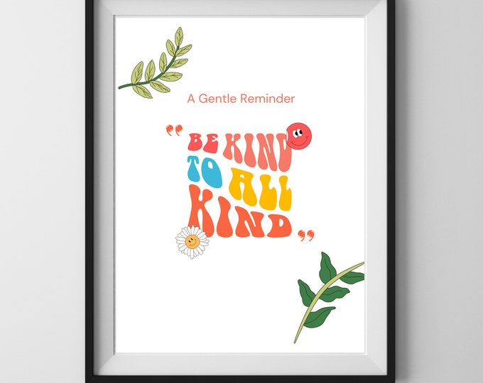 Be Kind Print - Etsy