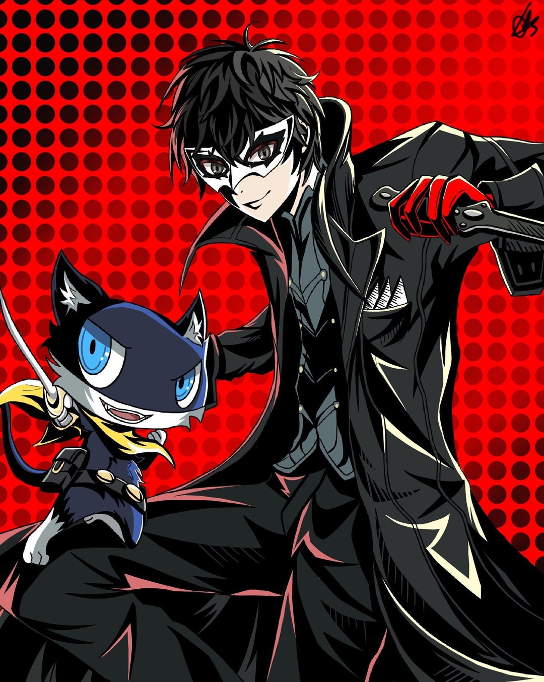 Persona 5 Joker and Morgana Print - Etsy