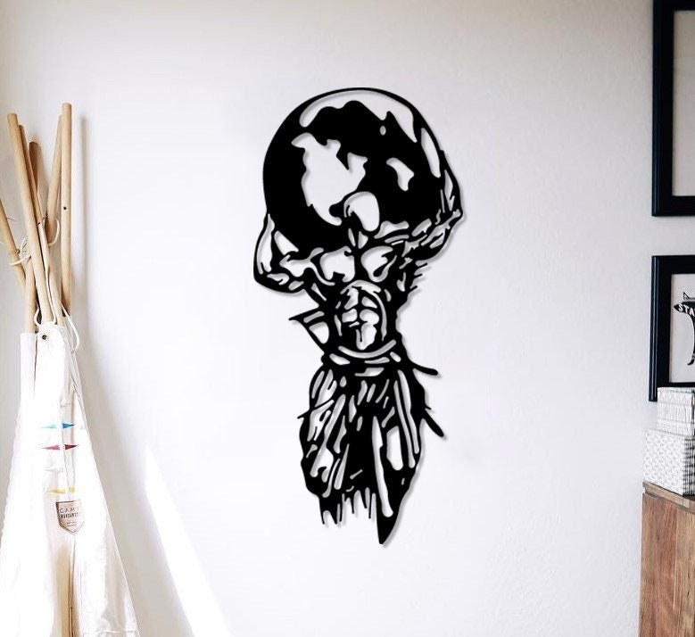 Atlas Metal Wall Art. Unique Wall Decor. Modern Home Decor. Wall Art ...
