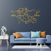 Metal World Map. Metal Wall Decor. Metal Wall Art. Minimal World Map ...