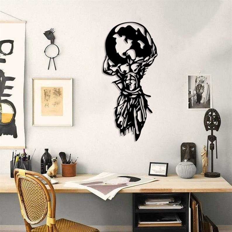 Atlas Metal Wall Art. Unique Wall Decor. Modern Home Decor. Wall Art ...