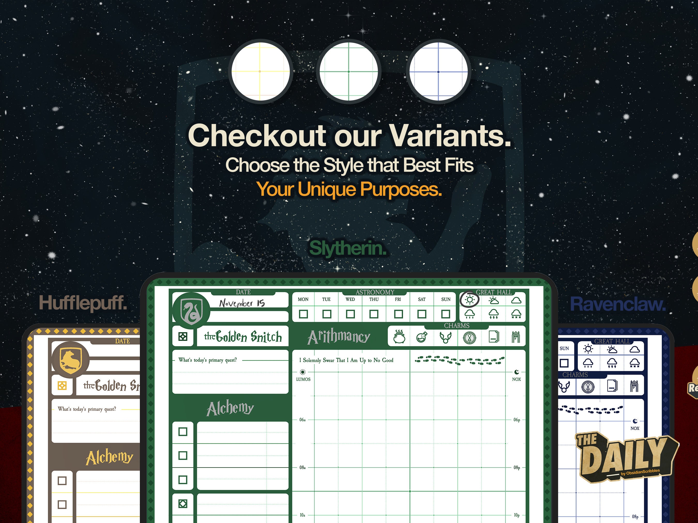 Gryffindor Daily Planner – Customizable Wizard Potter Theme (digital ...